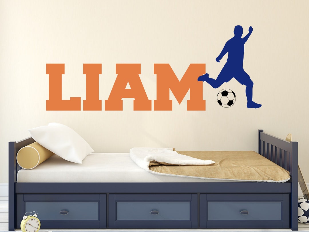 Soccer Name Decal- Soccer Wall Decal- Soccer Name Wall Decal- Soccer ...