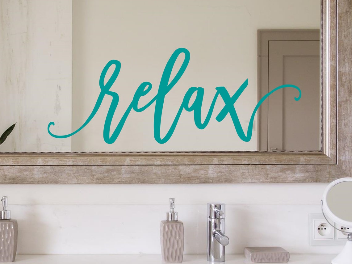 Relax Wall Decal -spa Bathroom Decor - Relax Vinyl Decal - Massage ...