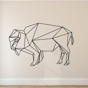 Buffalo Wall Decal - Geometric Buffalo Wall Decal - Geometric Buffalo ...