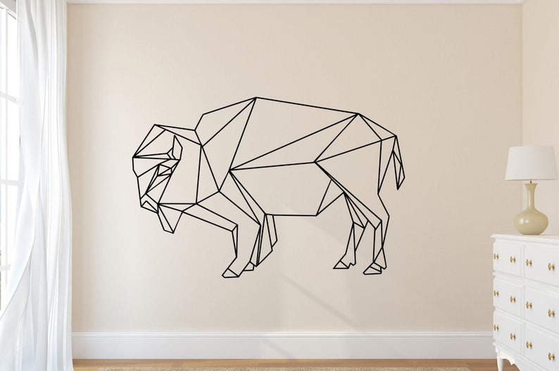 Buffalo Wall Decal Geometric Buffalo Wall Decal Geometric - Etsy