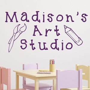 Art Studio Sign- Art Studio Decor- Custom Name Door Sign- Art Room Sign ...