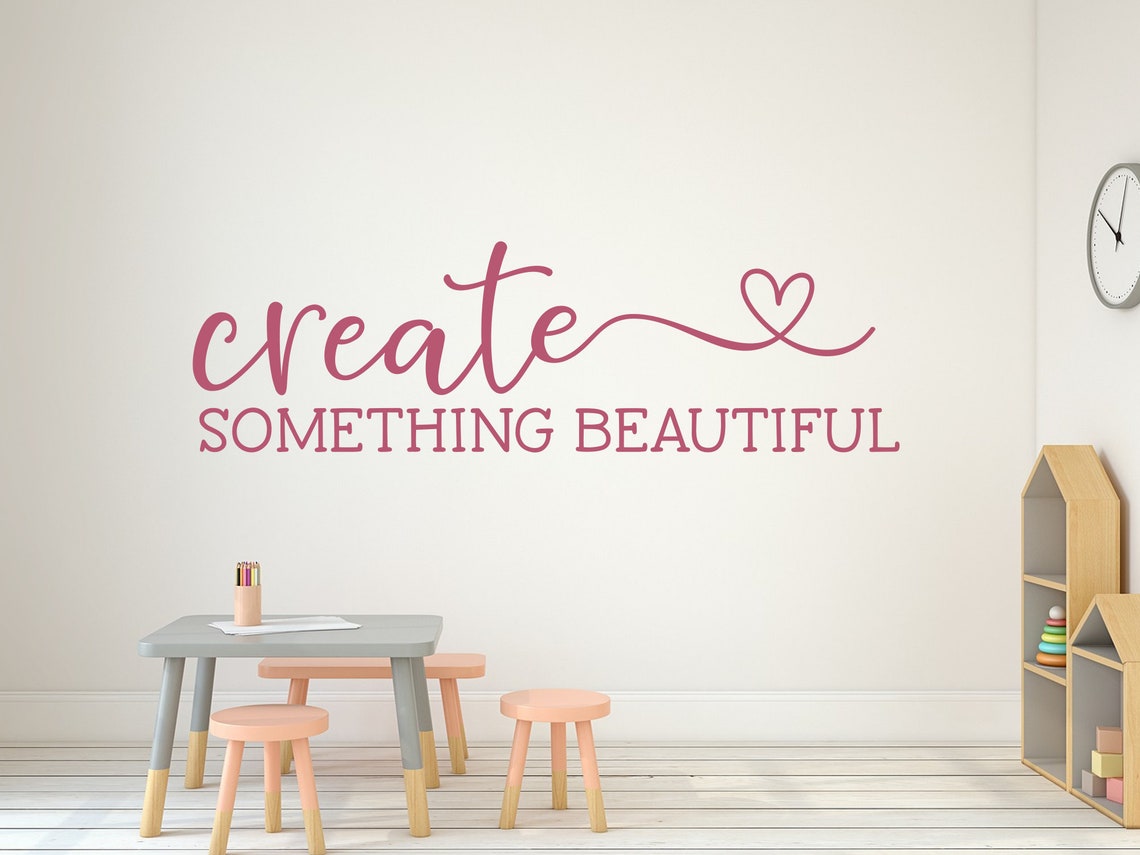 Craft Room Wall Decal Classroom Wall Decal Create Something - Etsy