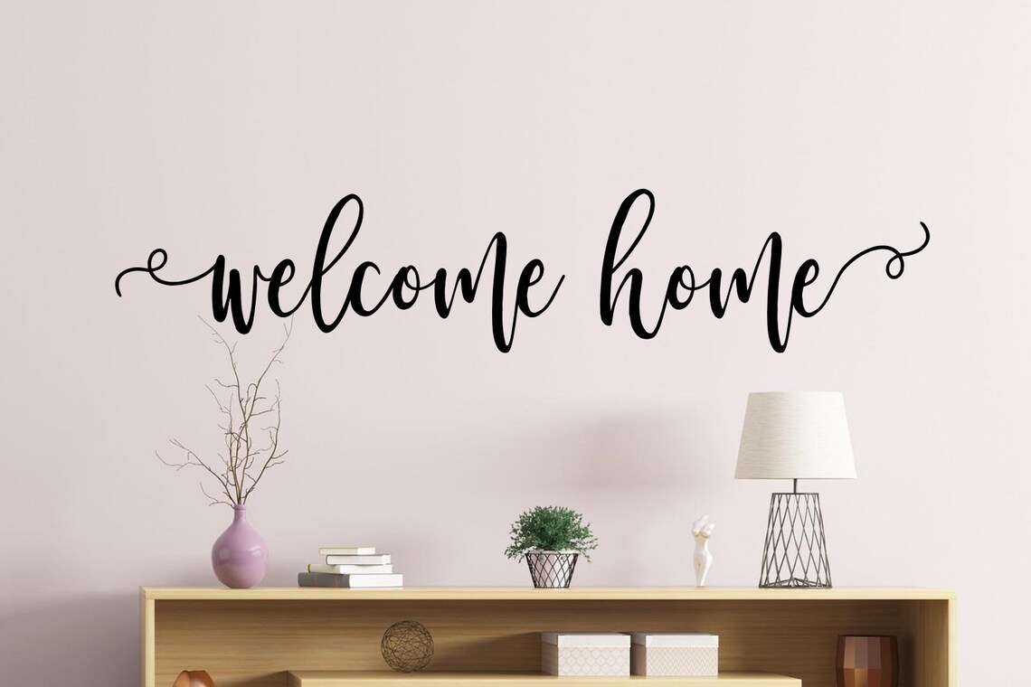 Welcome Home Wall Decal Welcome Home Decal Welcome Home Door - Etsy