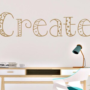 Create Wall Decal- Craft Room Wall Decal- Create Something Today- Art ...