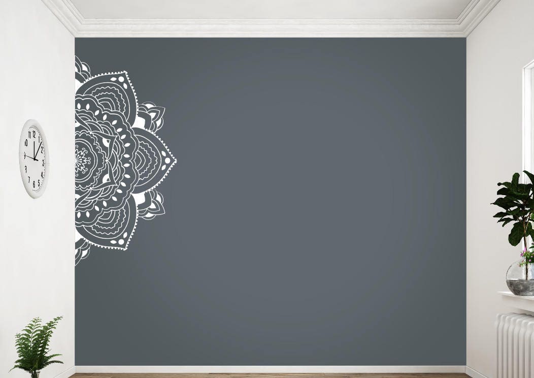 Mandala Vinyl Decal Half Mandala Decal Mandala Vinyl | Etsy