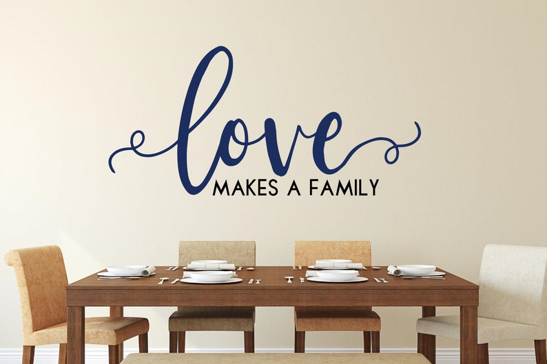 Love Makes a Family Wall Decal - Family Wall Decal - Love Wall Decal ...