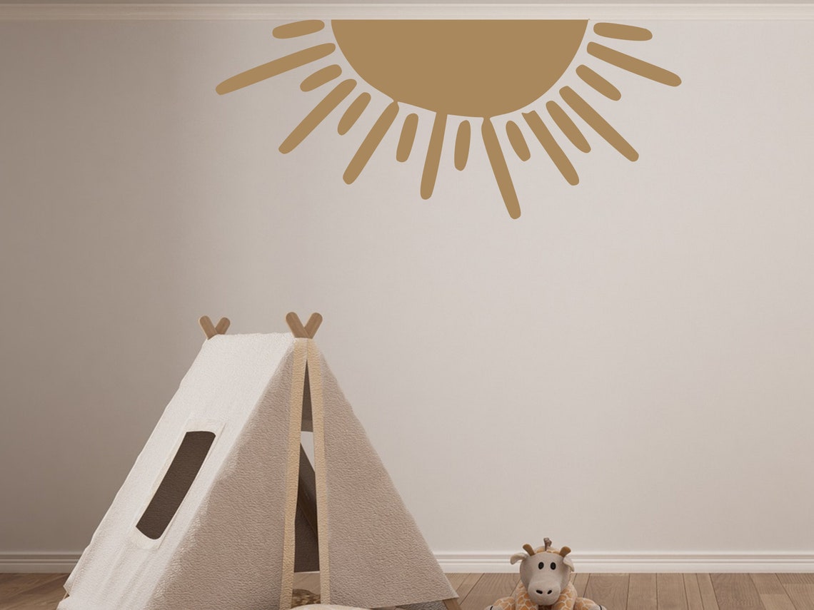 Half Sun Wall Decal Half Sun Vinyl Decal Half Sun Decal | Etsy