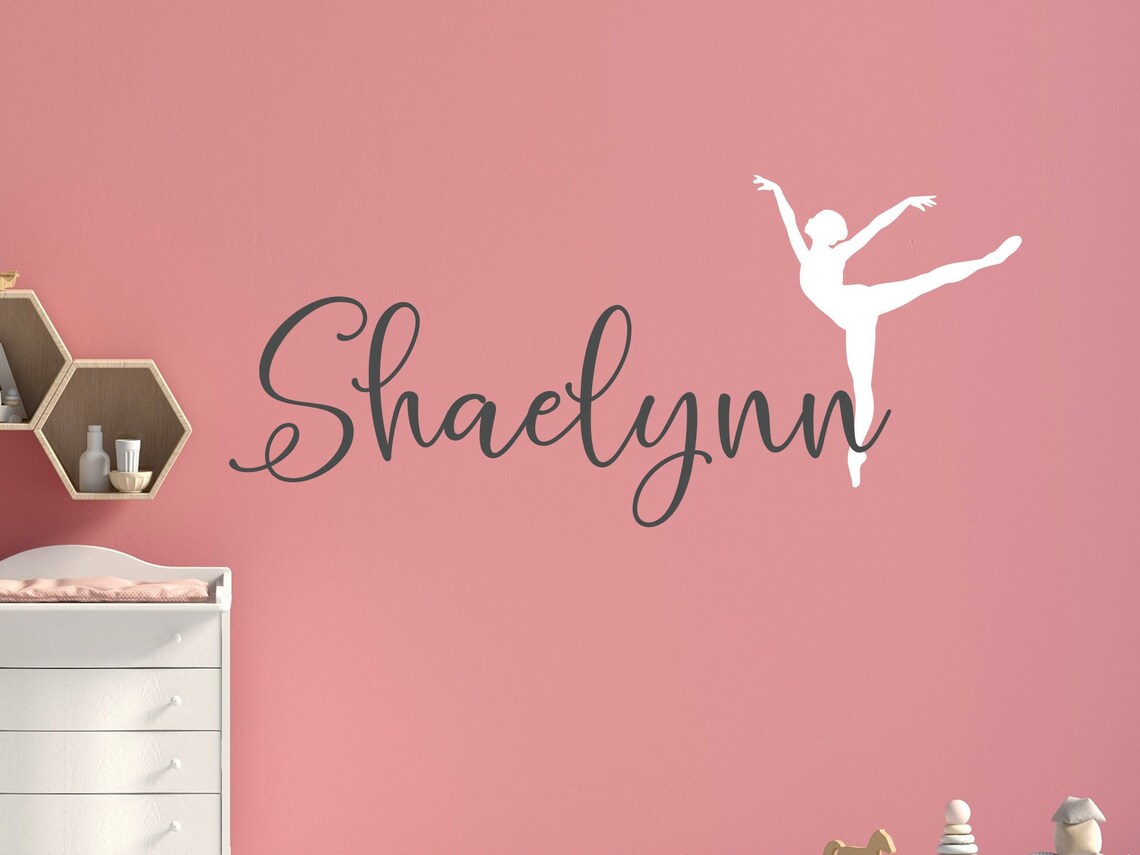 Dance name wall decal Dance wall decal Ballet wall decal | Etsy