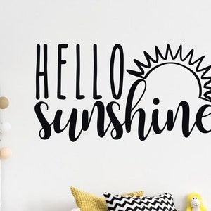Hello Sunshine Decal - Good Morning Sunshine Wall Decal - Hello ...