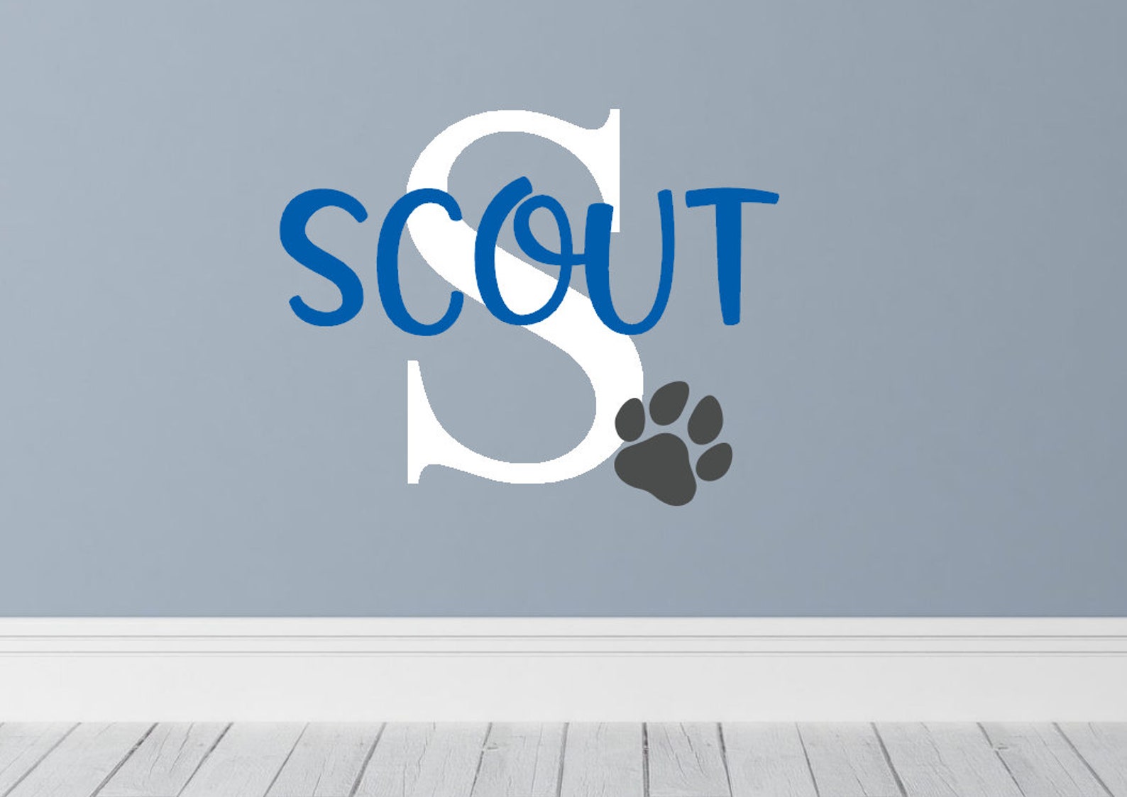 Dog Name Wall Decal, Dog Wall Decal, Dog Name Sticker, Custom Dog Decal ...