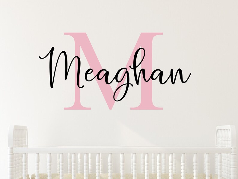 Cursive Name Wall Decal- Cursive Wall Decal- Girl Name Wall Decal ...