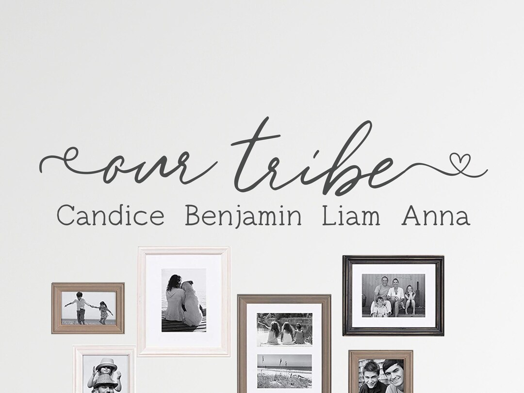 Our Tribe Wall Decal Photo Collage Wall Decal Custom Family Wall Decal ...