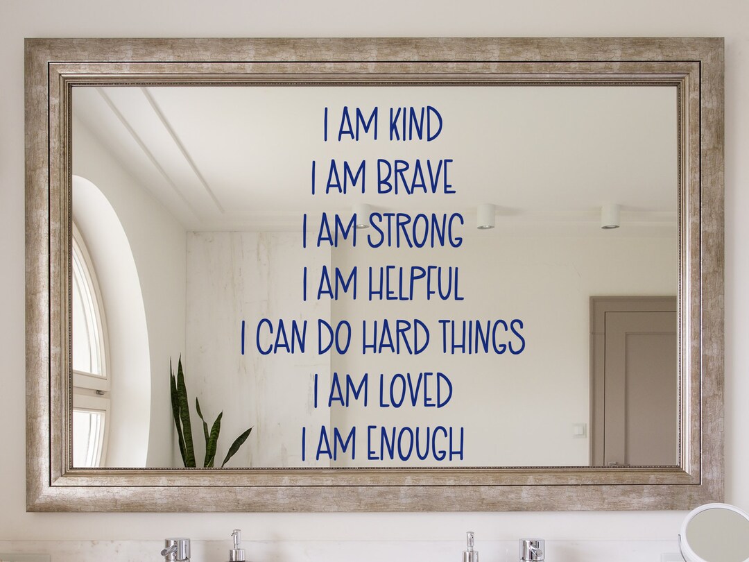 Affirmation Decal for Kids, Mirror Decal - Kids Self-esteem Decal , Kid ...