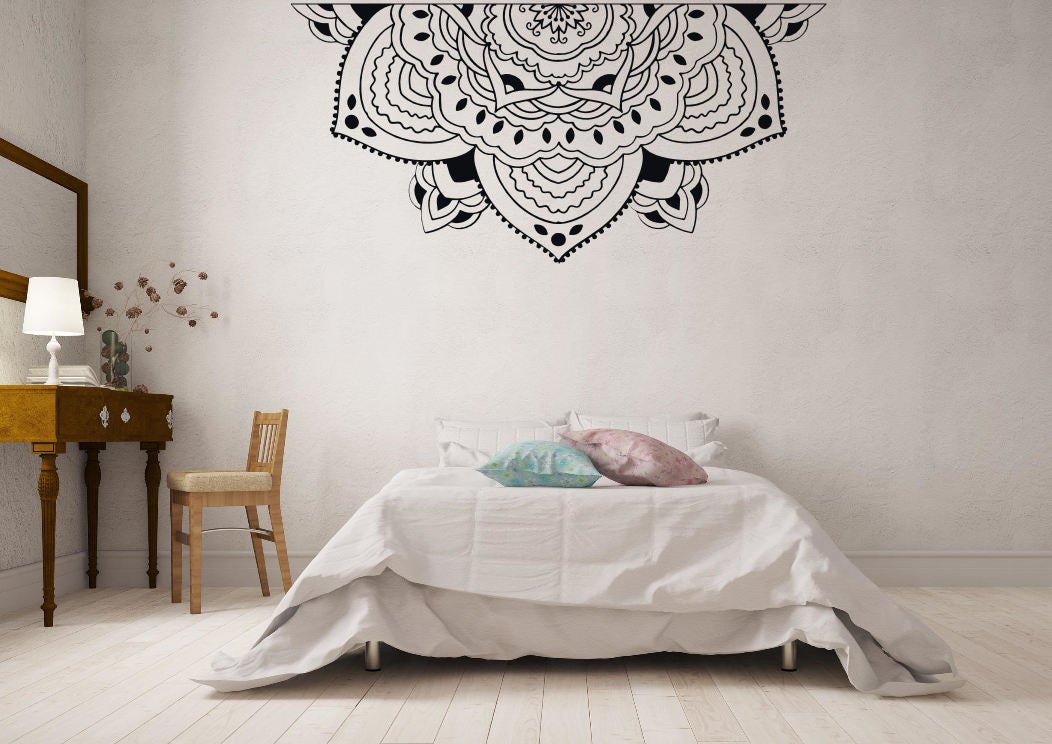 Mandala Vinyl Decal Half Mandala Decal Mandala Vinyl | Etsy