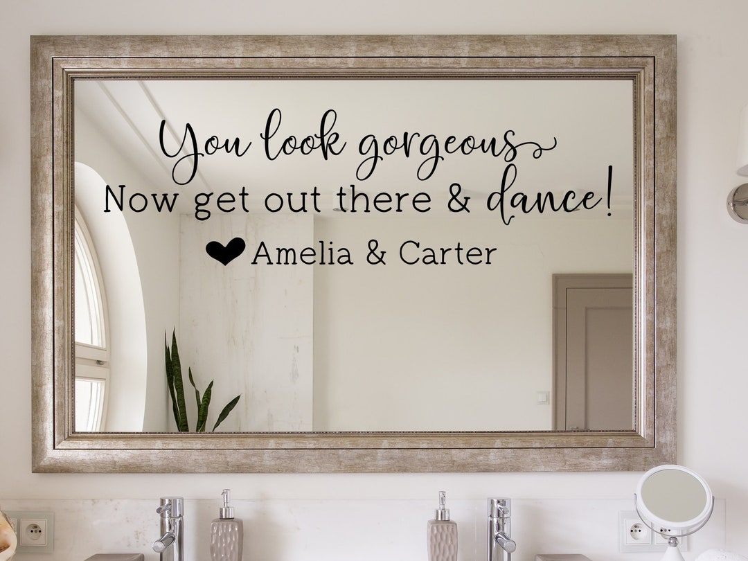 Wedding Bathroom Decal - Wedding Decal - Wedding Mirror Decal - You ...