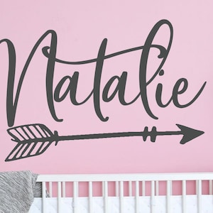 Arrow Name Decal- Arrow Name Wall Decal - Custom Name Wall Decal ...