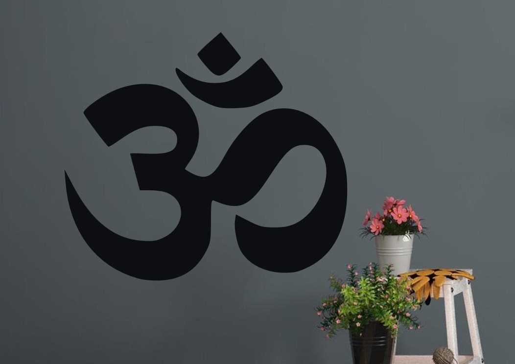 Ohm wall decal Ohm wall art Ohm sign Ohm symbol yoga | Etsy