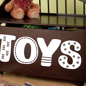 Toy Box Decal - TOYBOX NOT INCLUDED -toys Decal - Toybox Sticker - Toy ...