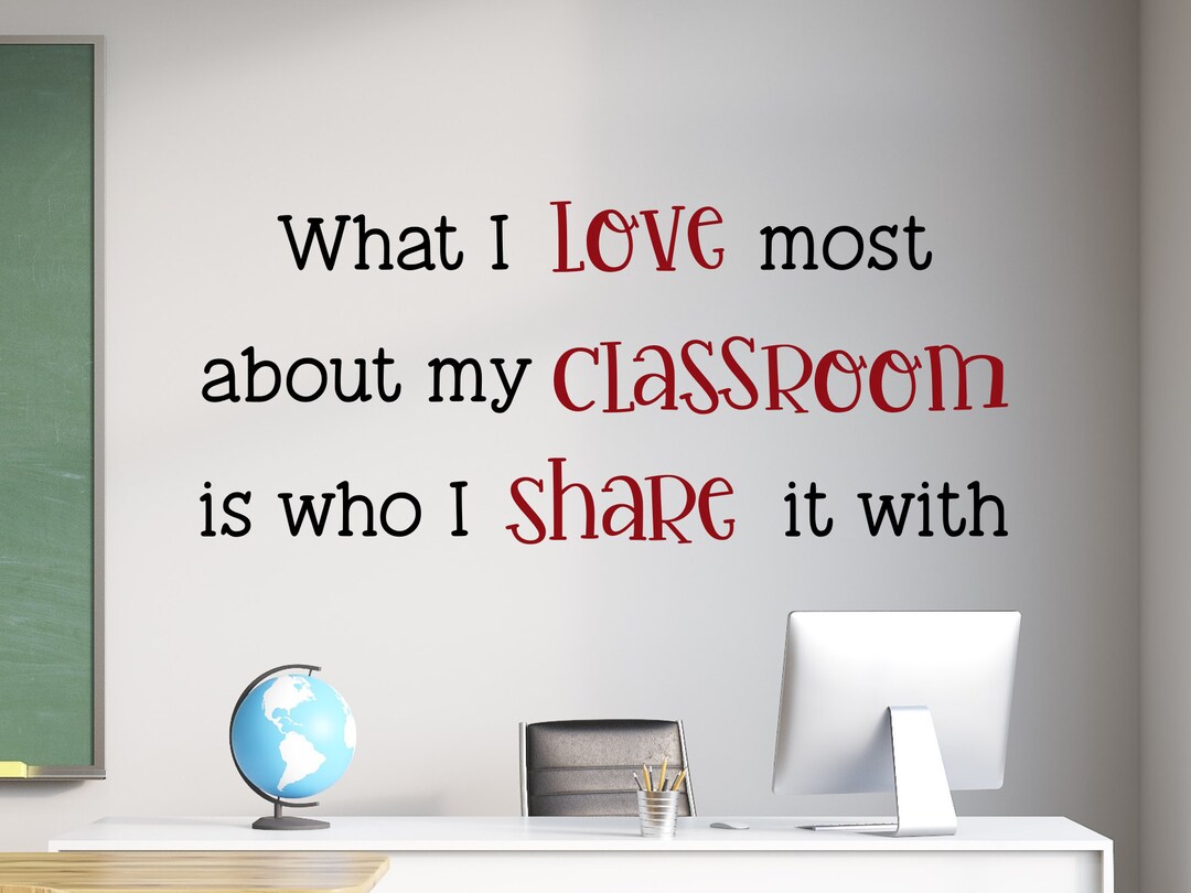 What I Love Most About My Classroom Wall Decal - Classroom Wall Decal ...