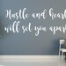 Hustle Wall Decal Hustle and Heart Hustle Wall Art Hustle - Etsy