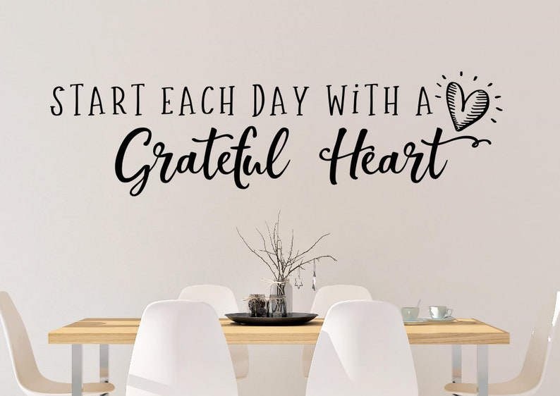 Grateful Wall Decal- Grateful Wall Decor- Grateful Decal- Gratitude ...