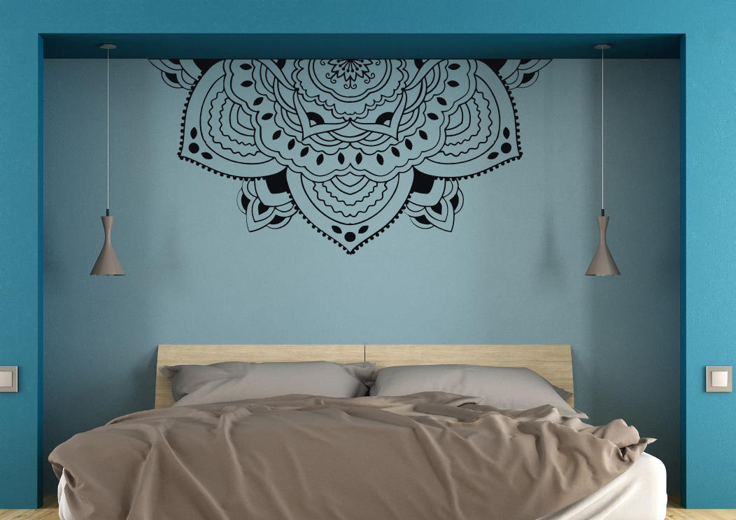 Mandala Vinyl Decal Half Mandala Decal Mandala Vinyl | Etsy