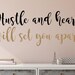 Hustle Wall Decal Hustle and Heart Hustle Wall Art Hustle - Etsy