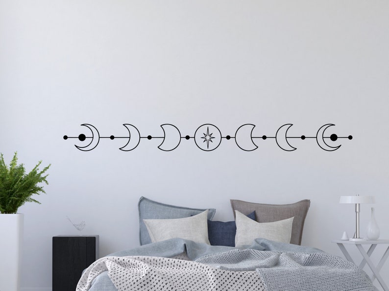 Moon Phases Wall Decal Moon Phases Decal Moon Phases Vinyl - Etsy