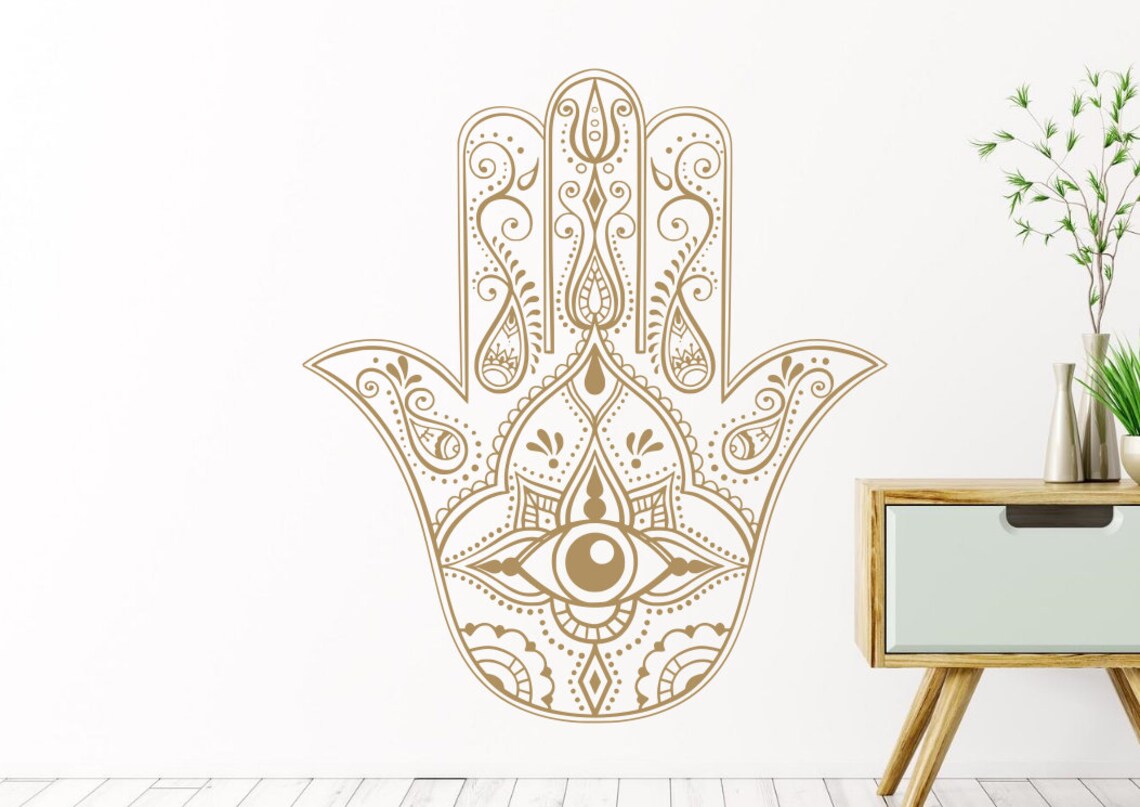 Hamsa Wall Decal Hamsa Vinyl Decal Hamsa Wall Art Hand of | Etsy