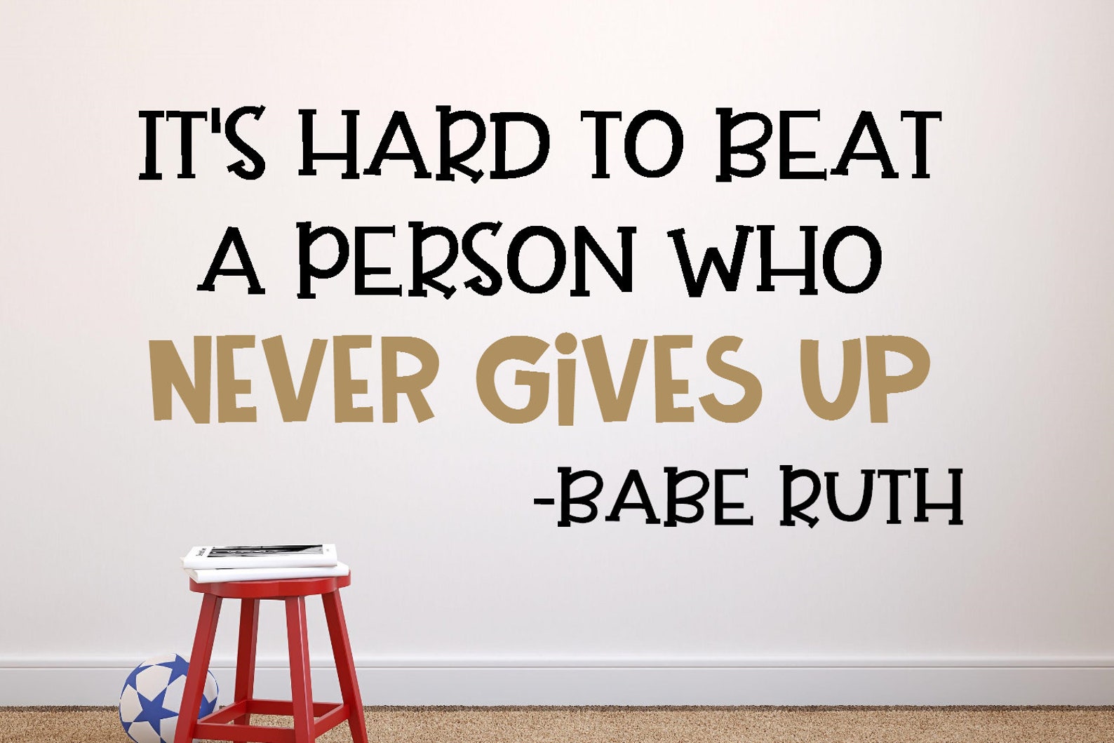 Sports Quote Wall Decal Sports Wall Decal for Kids Babe | Etsy