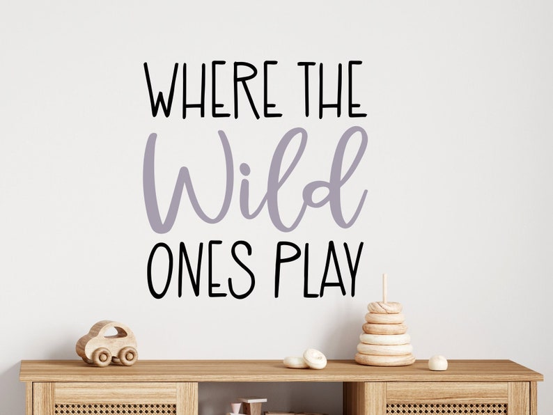Where the Wild Ones Play Wall Decal - Playroom Wall Decal - Safari ...