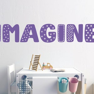 Imagine Wall Decal - Playroom Wall Decal - Imagine Decal - Playroom ...