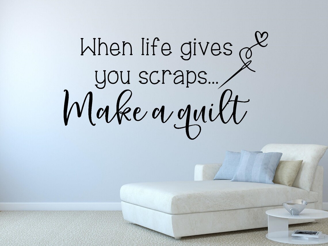 Quilting Wall Decal - Quilting Wall Decor - Craft Room Decor - When ...