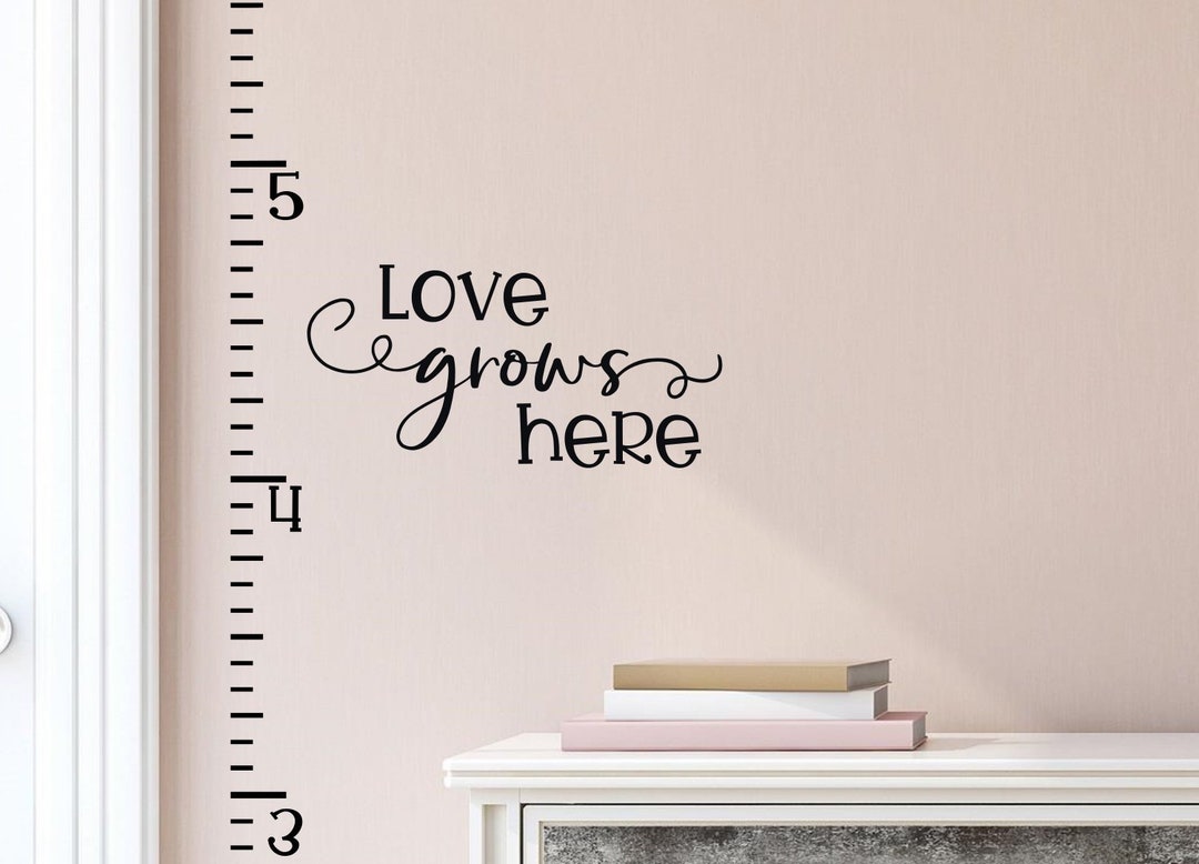 Growth Chart Decal Growth Chart Vinyl Decal Growth Chart - Etsy