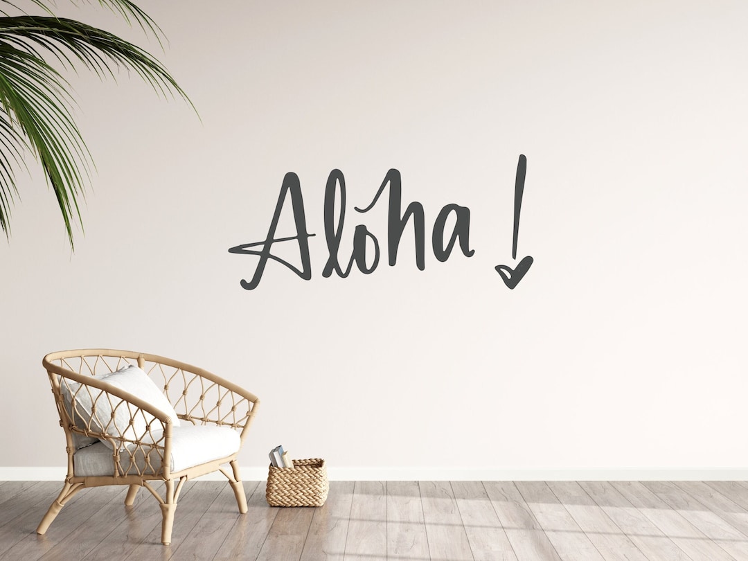 Aloha Wall Decal: Hawaiian Home Decor - Etsy
