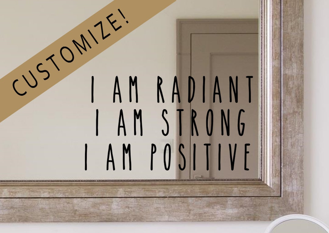 Mirror Affirmation Decal, Affirmation Decal, Mantra Decal, Custom ...