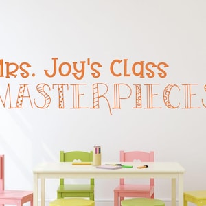 Masterpieces Wall Decal - Art Display Decal - Children's Art Display ...