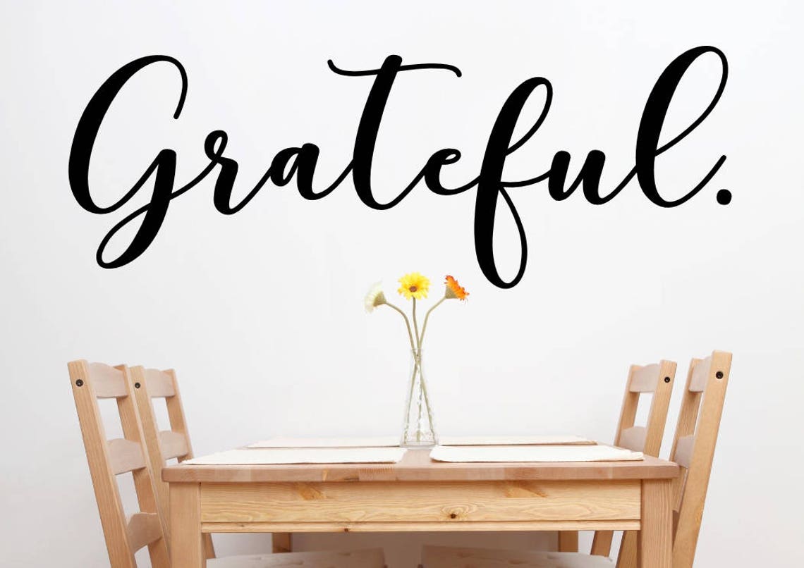 Grateful Wall Decor Grateful Wall Art Grateful Wall Decal - Etsy