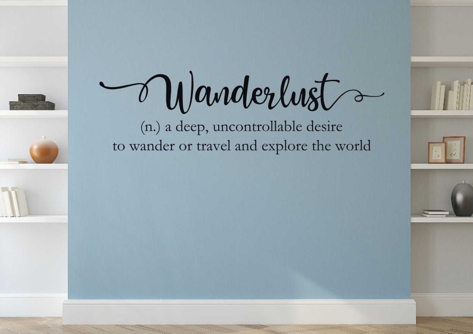 Wanderlust Wall Decal Wanderlust Definition Travel Wall | Etsy