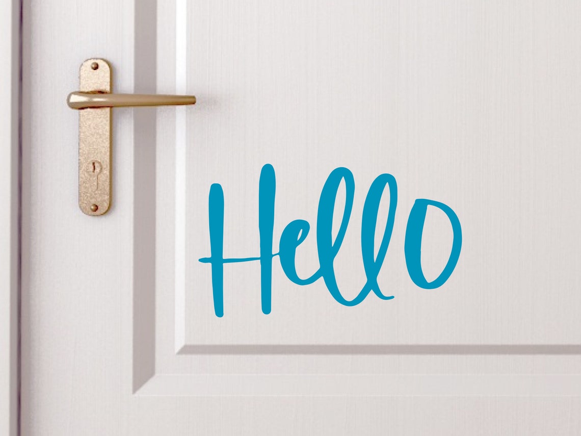 Hello Wall Decal Hello Decal Hello Decal for Front Door | Etsy