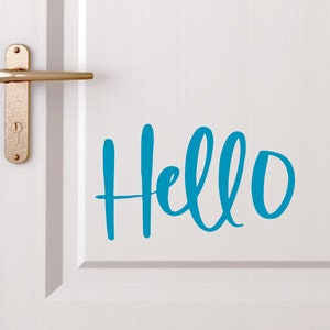 Hello Wall Decal - Hello Decal - Hello Decal for Front Door - Hello ...