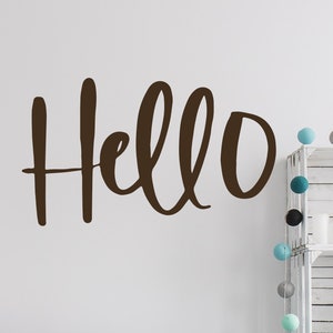 Hello Wall Decal - Hello Decal - Hello Decal for Front Door - Hello ...