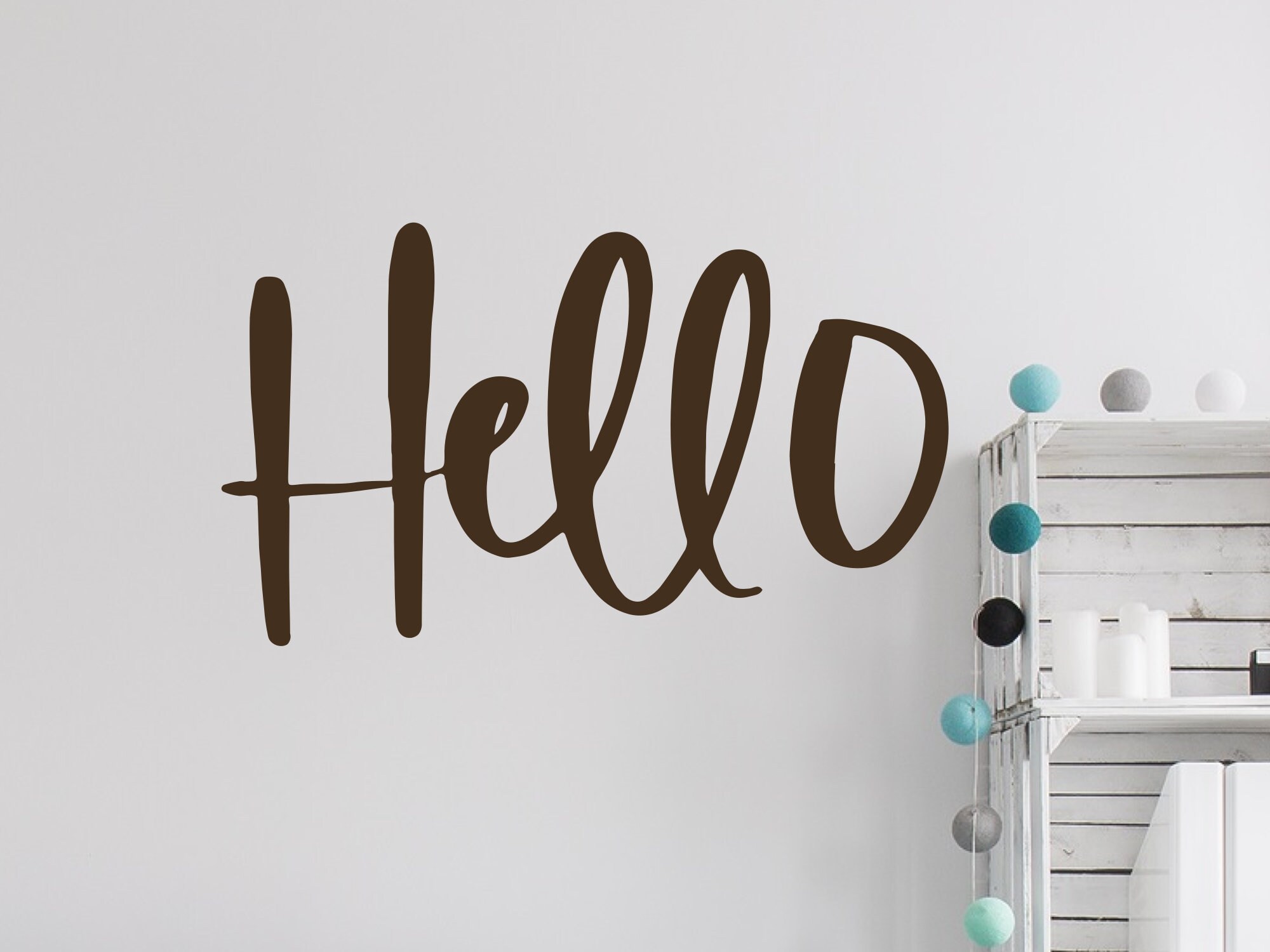 Hello wall decal Hello decal Hello decal for front door | Etsy