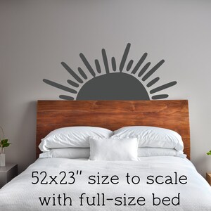 Half Sun Wall Decal - Half Sun Vinyl Decal - Half Sun Decal - Boho Sun ...