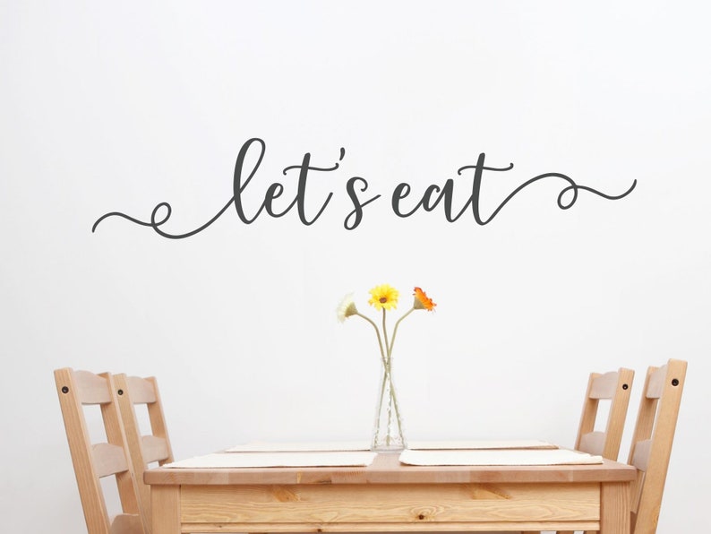 Let's Eat Wall Decal - Let's Eat Decal - Kitchen Wall Decal - Let's Eat ...