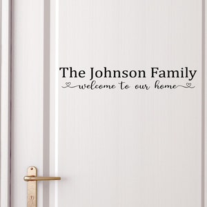Welcome to Our Home Wall Decal - Family Name Wall Decal Welcome ...