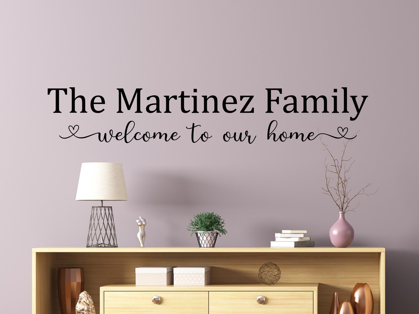 Welcome to Our Home Wall Decal Family Name Wall Decal Welcome Custom ...