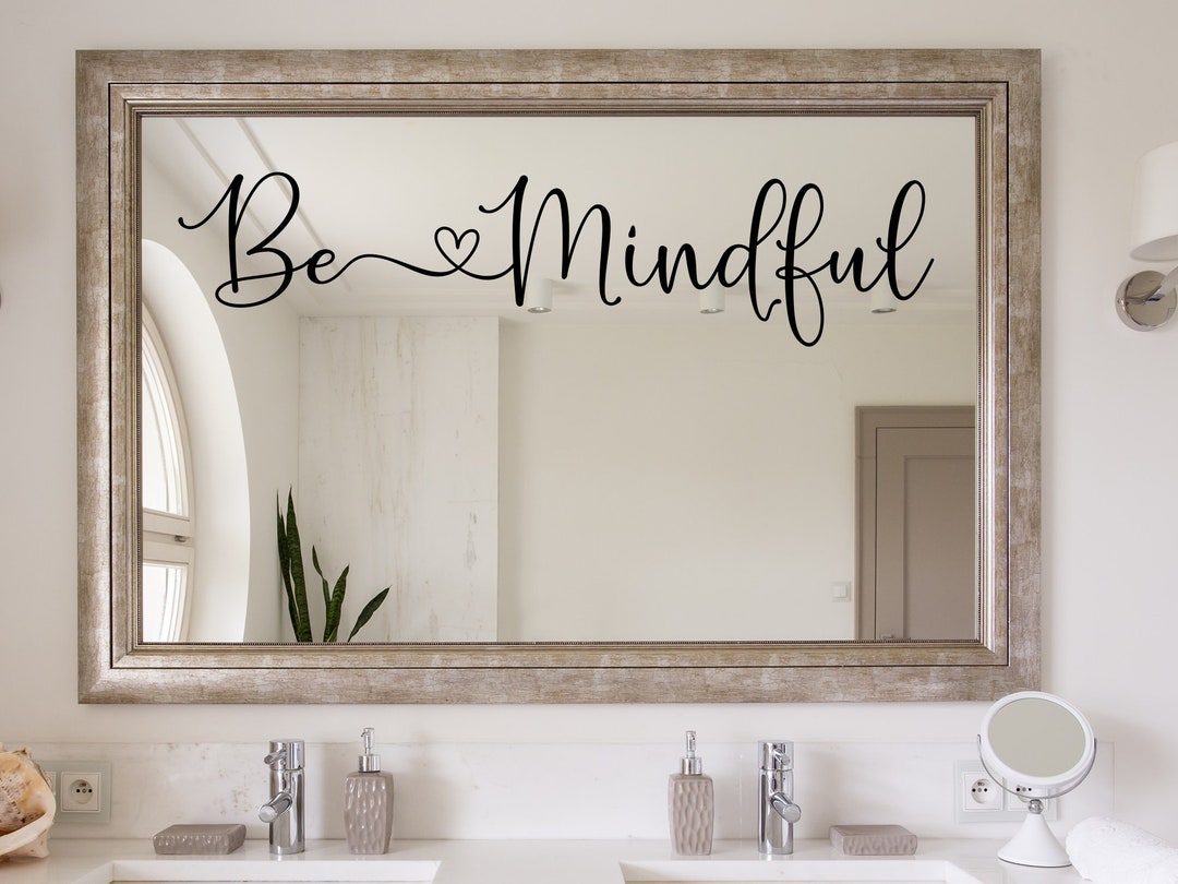 Be Mindful Wall Decal: Meditation Vinyl Decor - Etsy