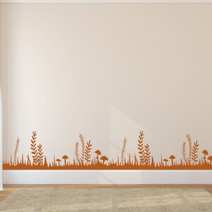 Mushroom Wall Decal: Woodland Nursery Cottagecore Border - Etsy
