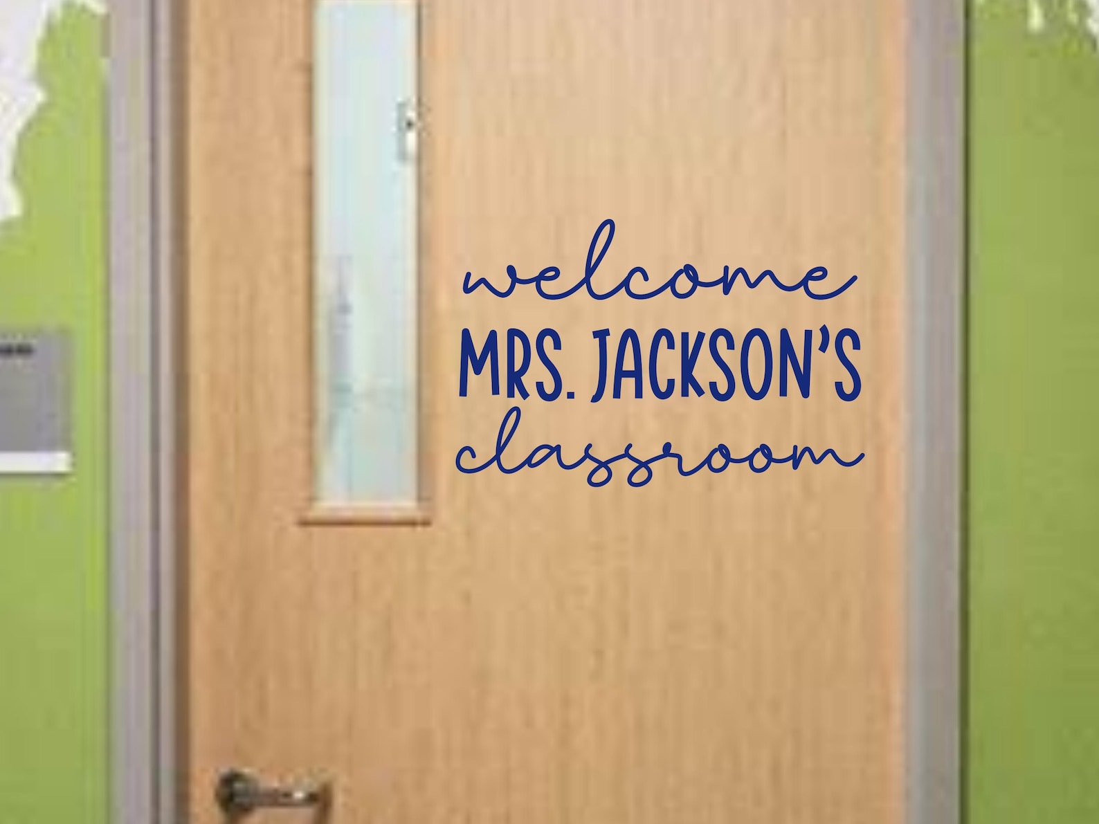 Custom Classroom Door Decal: Welcome Teacher Name Vinyl Sticker - Etsy